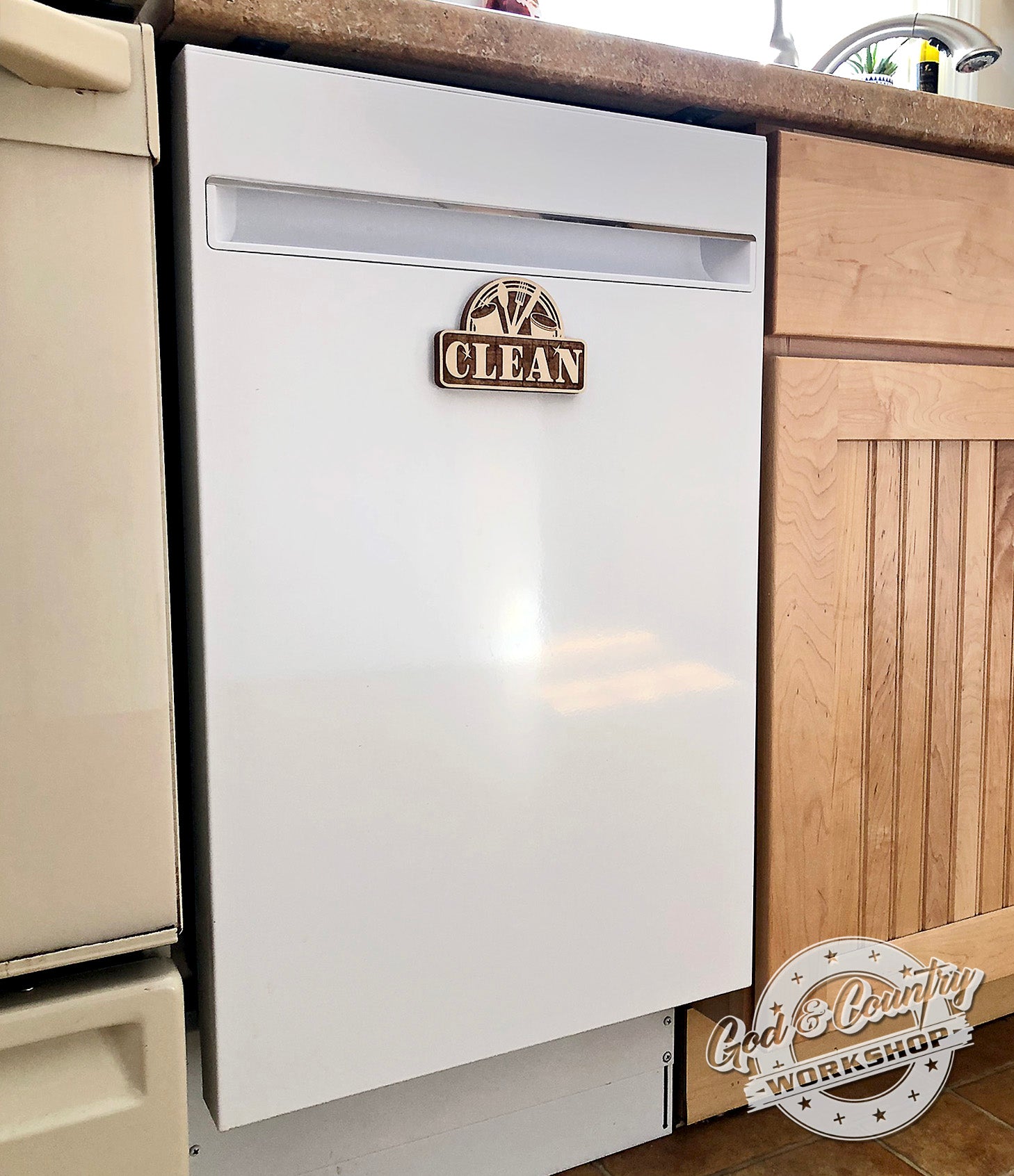 Reversible Dishwasher Status Magnet – God & Country Workshop